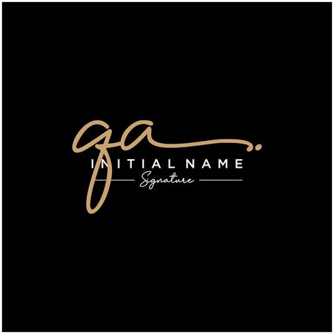 Letter QA Signature Logo Template Vector Vector Art At Vecteezy