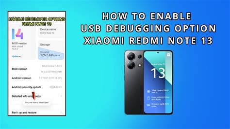 How To Enable Usb Debugging Xiaomi Redmi Note 13 How To Enable Developer Option On Xiaomi