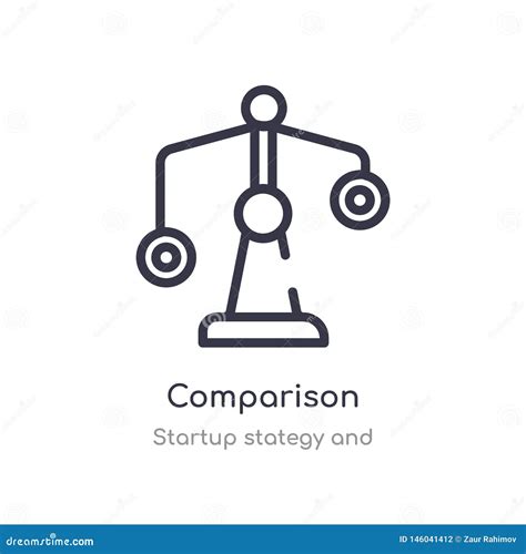 Comparison Outline Icon Isolated Line Vector Illustration From Startup Stategy And Collection
