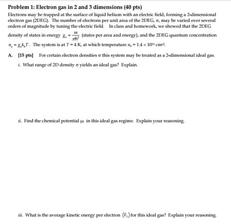 Problem 1 Electron Gas In 2 And 3 Dimensions 40