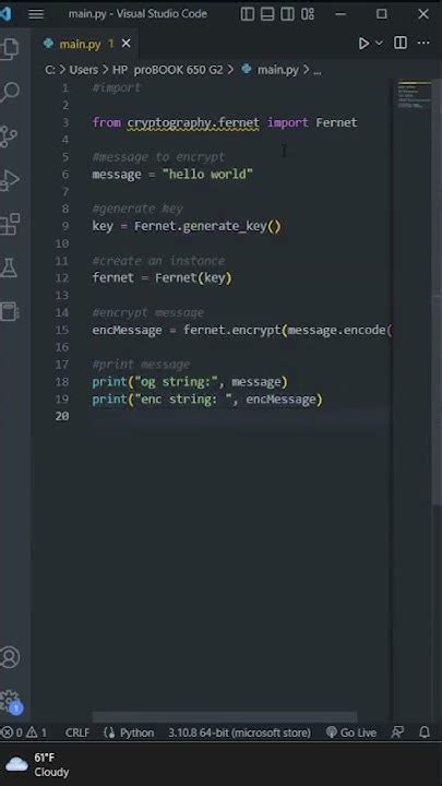 Encryption With Python Shorts Youtube