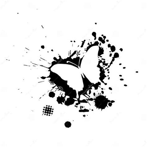 Blob And Butterfly Vector Illustration Abstract Grunge Decoration