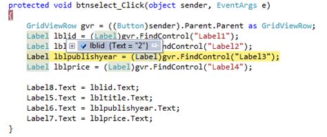 Gridview Get Itemtemplate Control Value On Button Click Using Cnet Aspnetmvcc
