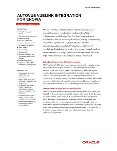 Autovue Vuelink Integration For Enovia Acheloneu