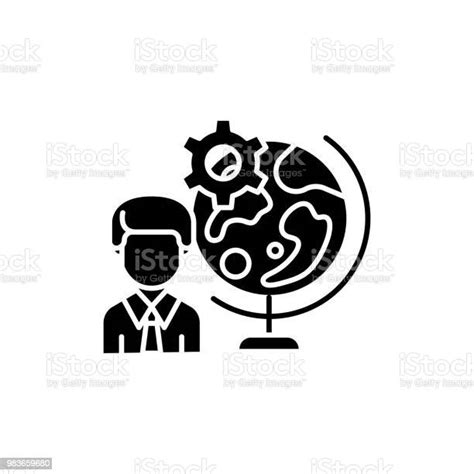 글로벌 관점 블랙 아이콘 개념입니다 글로벌 관점 평면 벡터 기호 기호 그림 0명에 대한 스톡 벡터 아트 및 기타 이미지 0명