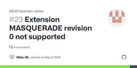 Extension MASQUERADE Revision Not Supported Issue D Vilh Openvpn Server GitHub
