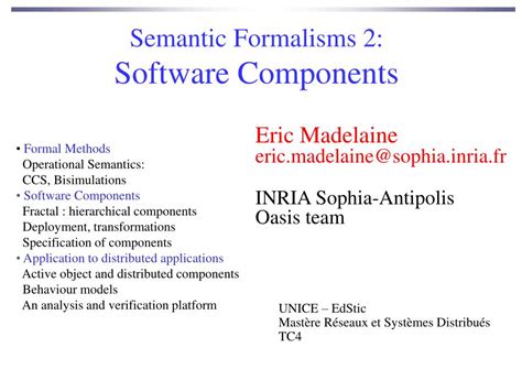 PPT Semantic Formalisms 2 Software Components PowerPoint Presentation ID 1005560