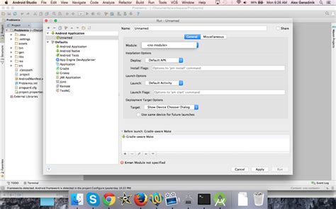 Android Androidstudio Newbie When Running How To Set A Module