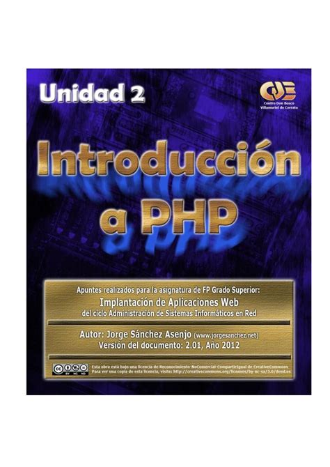 Pdf De Programación Introducción A Php