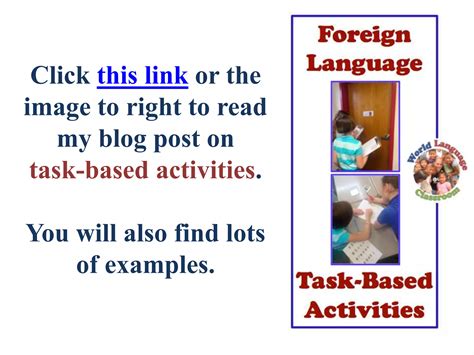 task based activities in the foreign language classroom wlclassroom ppt