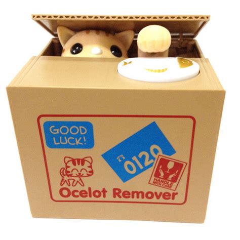 Badu Bg Котешка касичка Кутия за монети Куче Депозит Спестяване на пари Сейф Електронна каса