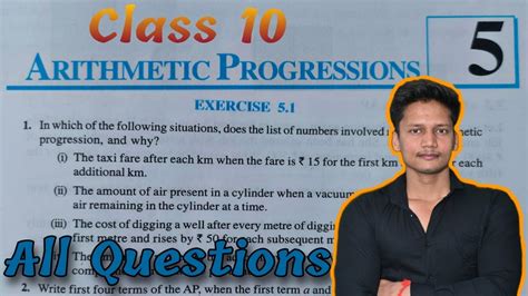 Class 10 Ex 5 1 Q1 To Q4 Arithmetic Progression Ncert Chapter 5 One Shot New Syllabus Rajmith