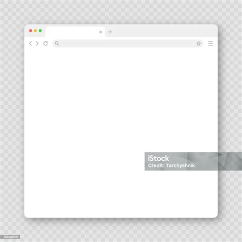 Fenêtre Vide Du Navigateur Web Avec Onglet Barre Doutils Et Champ De