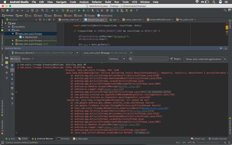 Android App Crashes When Trying To Upload To Firebase Stack Overflow