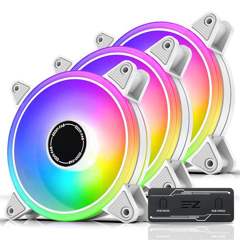 قیمت و خرید فن EZDIY FAB White Moonlight mm RGB PWM Case with RGB PWM Fan Hub V Motherboard