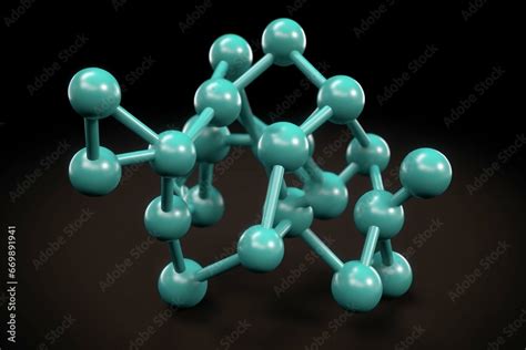Chemical Compound Structure 3d Model Generative Ai Stock Illustration Adobe Stock