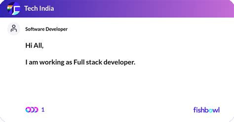 Hi All I Am Working As Full Stack Developer Ta Fishbowl