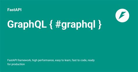 GraphQL FastAPI