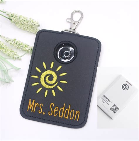 Alarm ID Badge Holder Alarm Holder Key Ring Vertical ID Card Etsy
