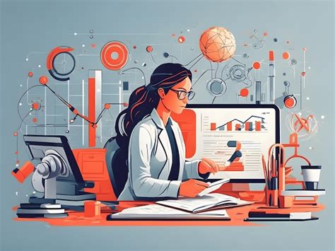 Premium Ai Image Flat Illustration Of Data Analysis