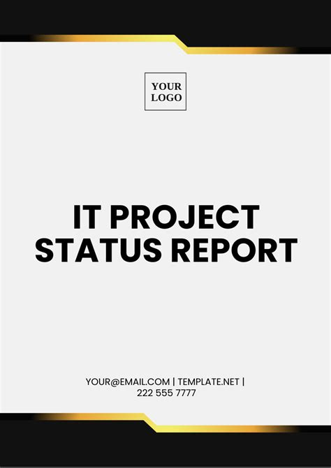 Free IT Project Status Report Template To Edit Online