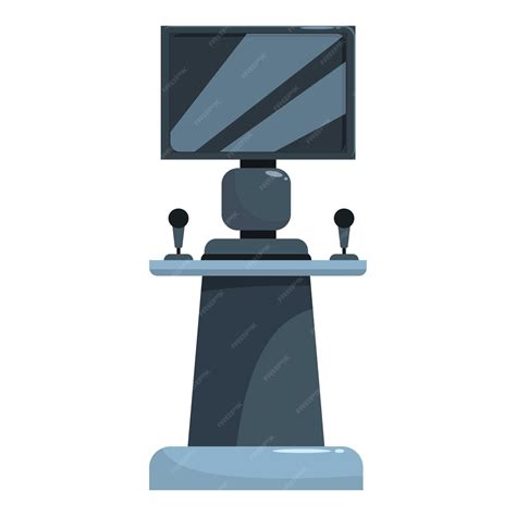 Premium Vector Arcade Game Machine With Two Joysticks And Big Screen For Gaming