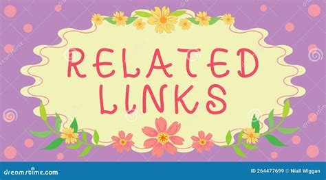 Conceptual Display Related Links Word For Website Inside A Webpage Cross Reference Hotlinks