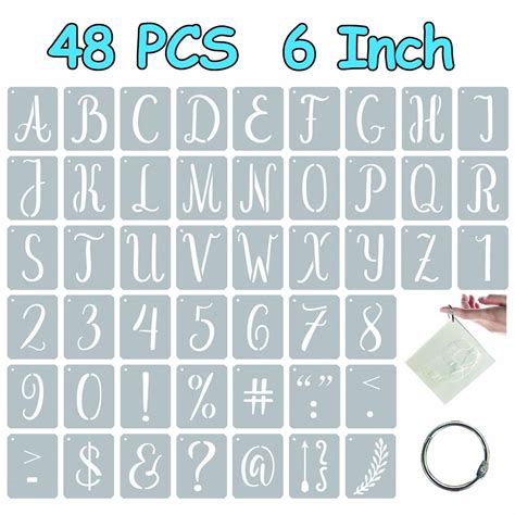 Cursive Stencil Letters