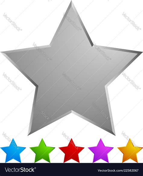 Star Rating System Icon Colorful Design Royalty Free Vector
