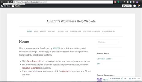 Tuesday Jan 31st Assignment 1 Assetts Wordpress Help Website