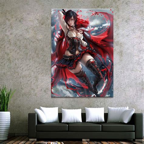 Ruby Rose Rwby Game Sexy Canvas Poster Modular Wall Art Painting WePosters Com Free Shipping