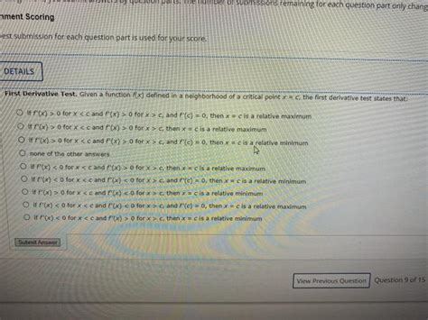 solved 15 the number of submissions remaining for each