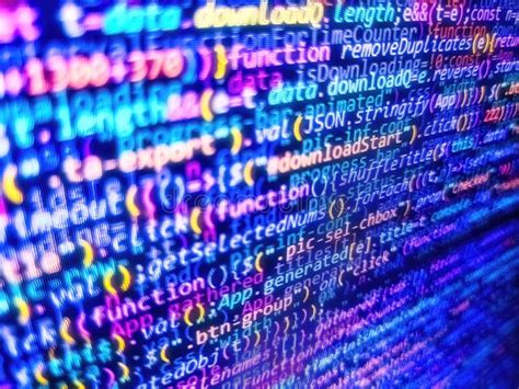 Abstract Modern Virtual Computer Script Lots Of Digits On The Computer