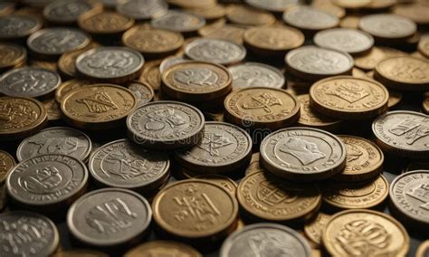 A Pile Of Gold And Silver Coins Stock Illustration Illustration Of Leaf Forest 318285588
