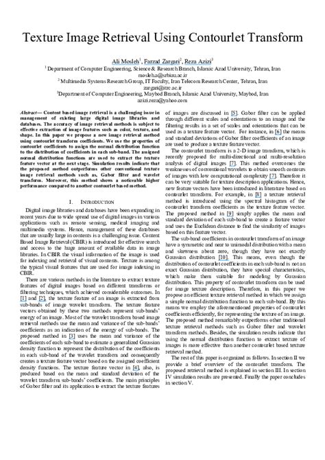 Texture Image Retrieval Using Contourlet Transform