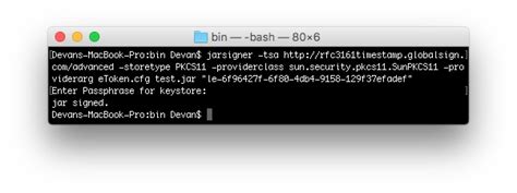 Token Based Jar Signing In Mac Os X Environments Token Based Jar