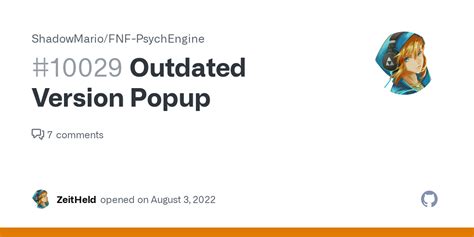 Outdated Version Popup Issue ShadowMario FNF PsychEngine GitHub