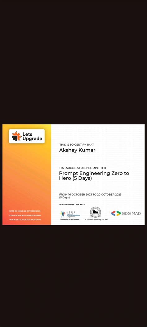 Akshay Kumar On Linkedin Hey Everyone I Am Excited To Share That I Have Completed The Prompt…