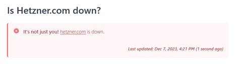 Hetzner Down — Lowendtalk