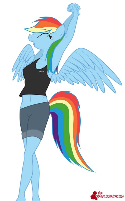 Rainbow Dash Anthro By Merqrous On Deviantart