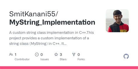Github Smitkanani55mystringimplementation A Custom String Class