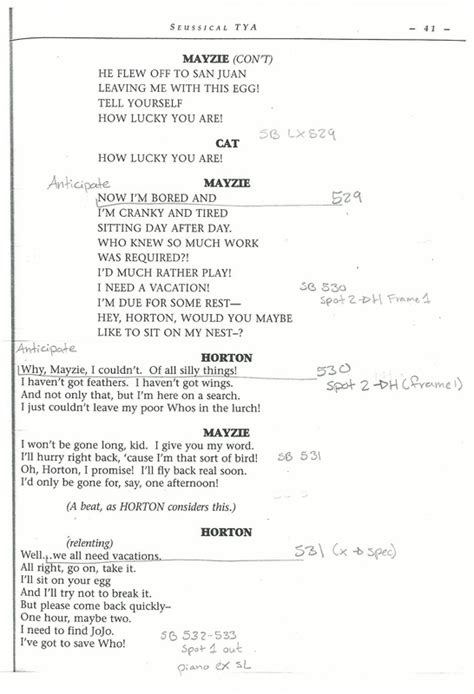 Script Seussical The Mussical Lorely Dedrickstage Manager Script Seussical The Mussical Lorely Dedrickstage Manager