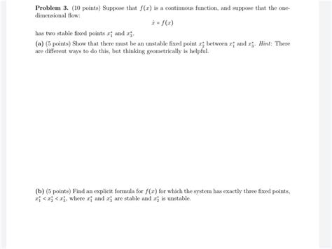 Solved Problem 3 10 Points Suppose That Fx Is A