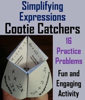 Simplifying Expressions Activity Distribute Combine Like Terms