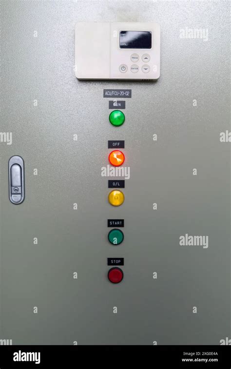 Control Panel Of Power Plant With Electrical Control Panel Industrial Background Stock Photo