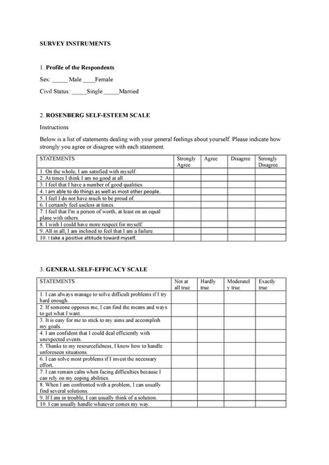 Survey Instruments Assignment Survey Instruments 1 Profile Of The