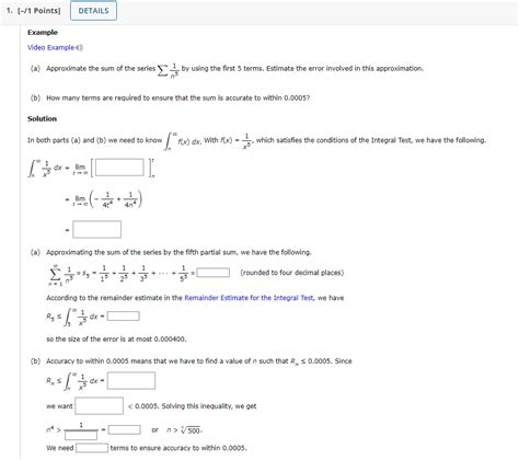 solved a approximate the sum of the series ∑n51 by using
