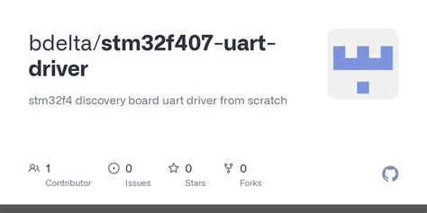 Github Bdeltastm32f407 Uart Driver Stm32f4 Discovery Board Uart Driver From Scratch
