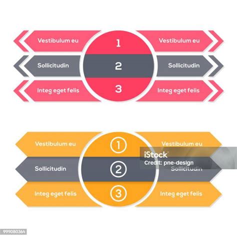화살표와 인포 그래픽 템플릿입니다 3 단계와 귀하의 비즈니스 프레 젠 테이 션에 대 한 부분 0명에 대한 스톡 벡터 아트 및 기타 이미지 Istock