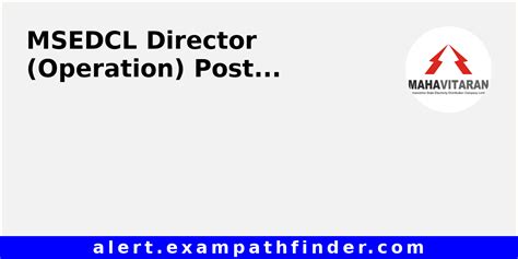 Msedcl Director Operation Post